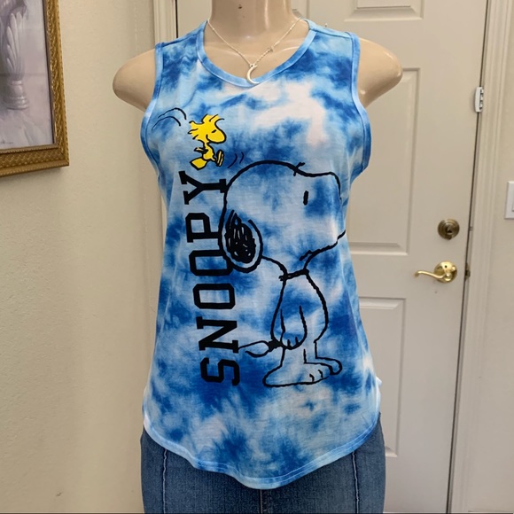 Peanuts | Tops | Peanuts Snoopy Tie Dye Look Sleeveless Tank | Poshmark